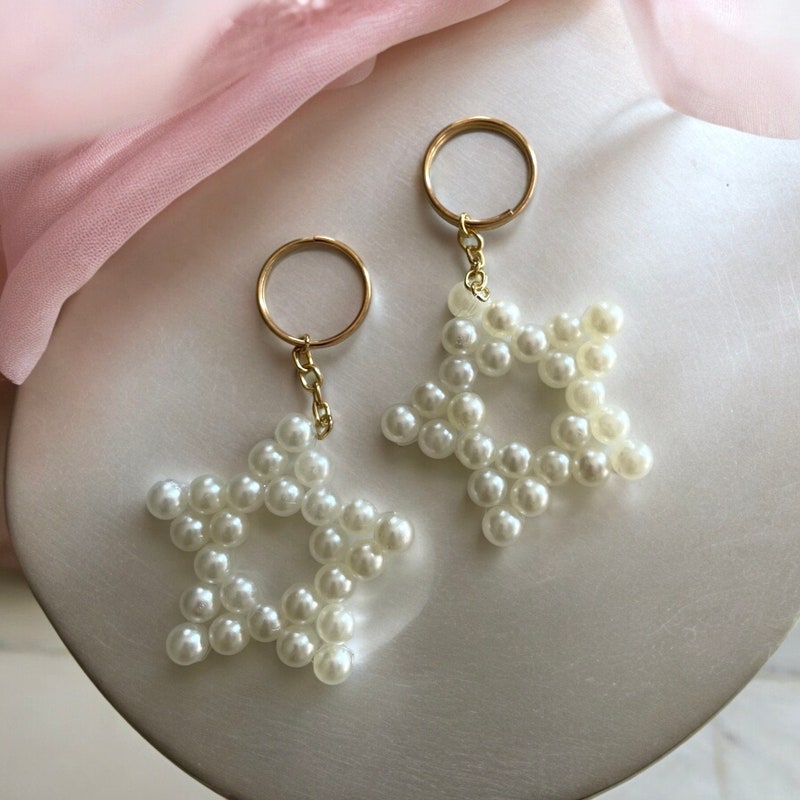 Pearl Key Chain - Etsy