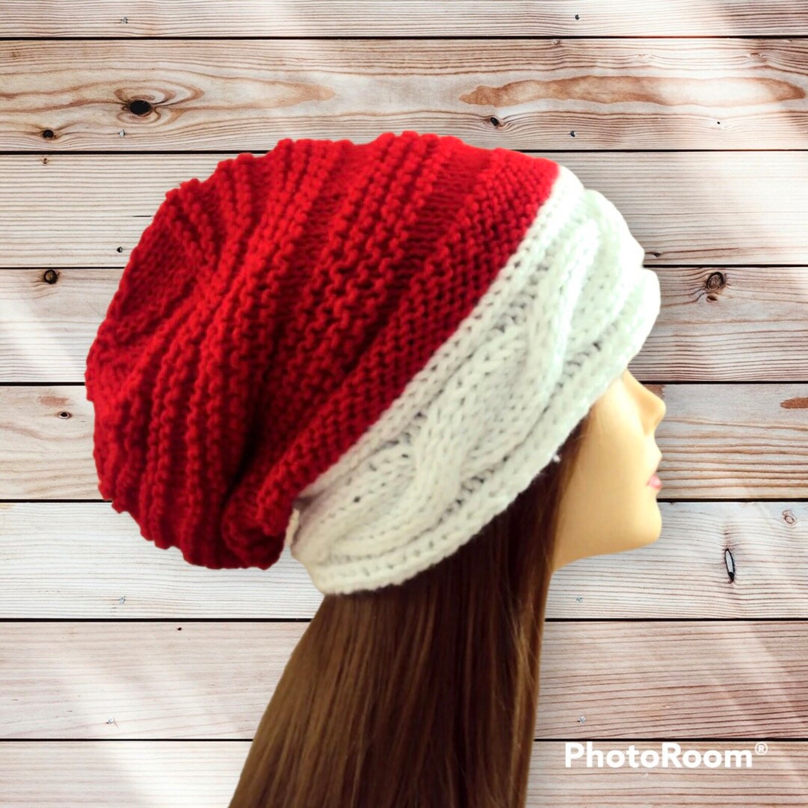 Santa Hat Super Slouchy Hat Oversized Beanie Unisex Christmas - Etsy
