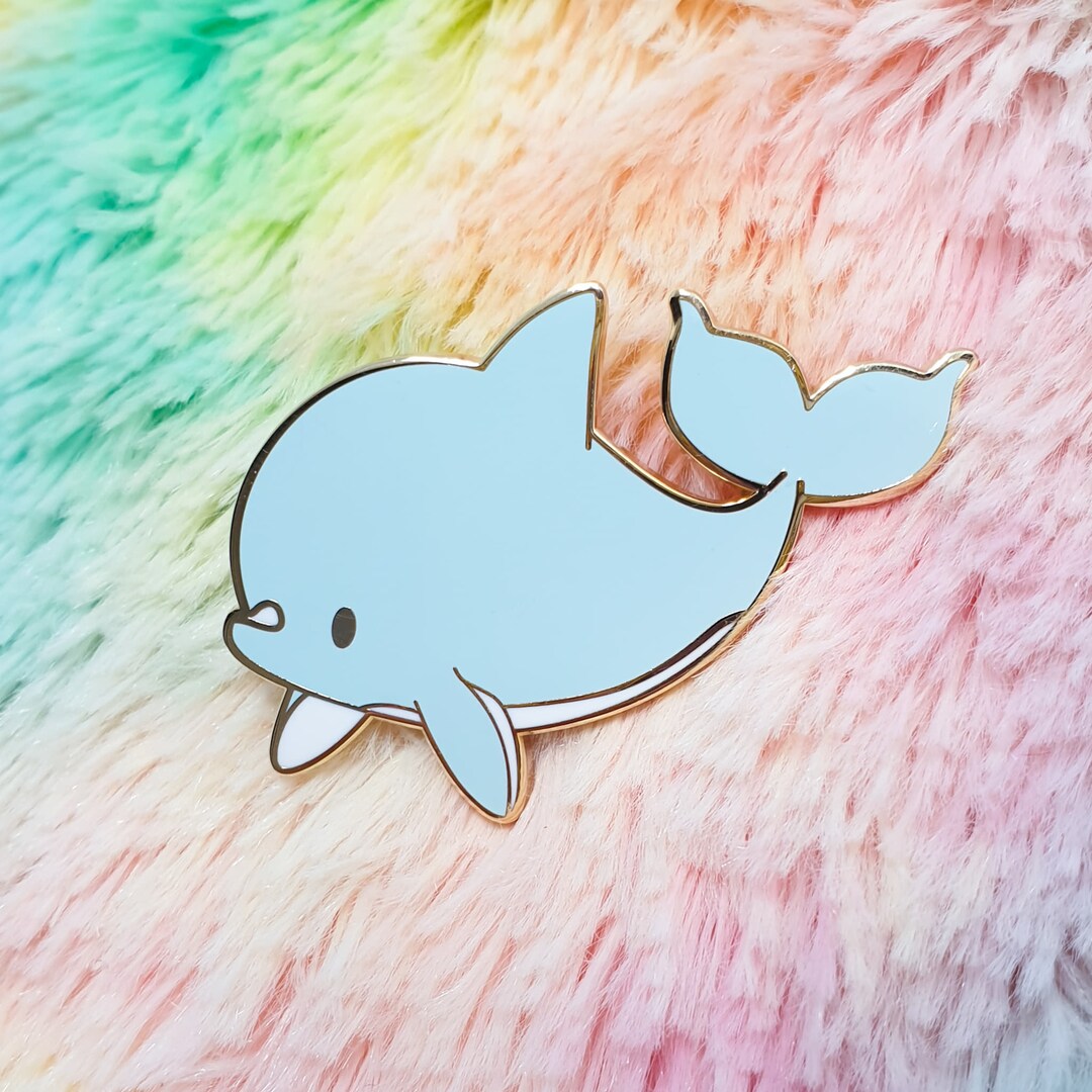 Lil Dolphin Hard Enamel Pin Pastel Mermaid Ocean Inspired Enamel Pin by ...