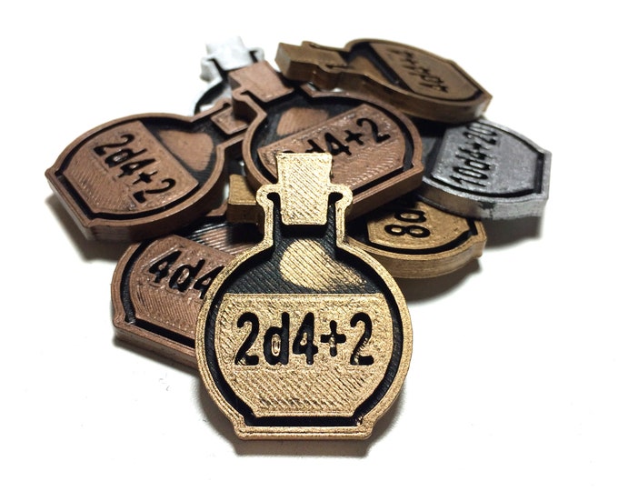 DND Potion of Healing Tokens Healing Potions Handmade Resin Potions D&D ...