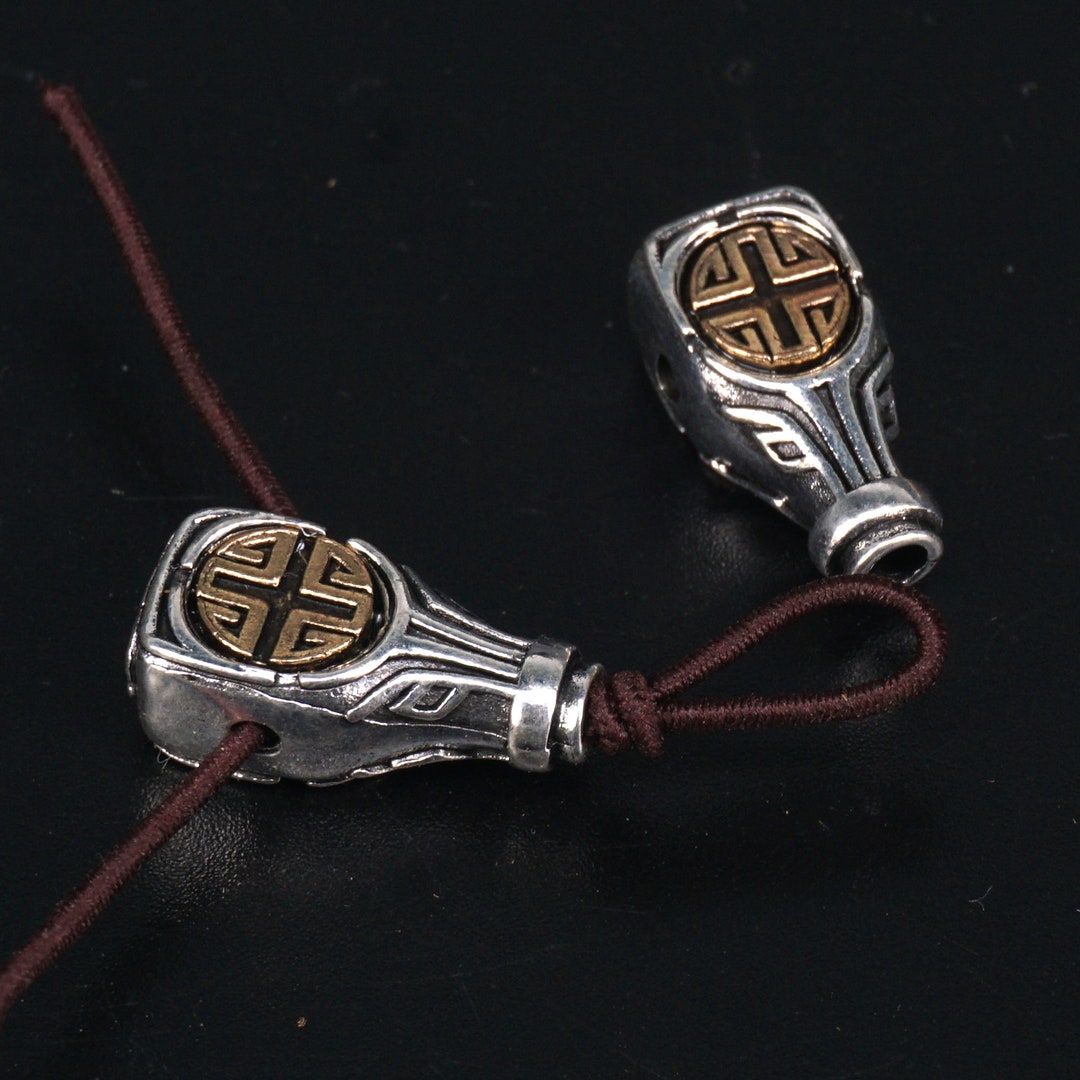 Tibetan Style Guru Bead , Vase Shape Guru ,3 Hole Bead, Mala Making 7mm ...