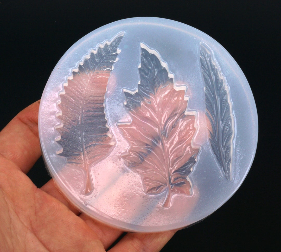 Leaf Resin Silicone Mould , Leafs Silicon Resin Mold 3 in 1 Leaf Mold ...