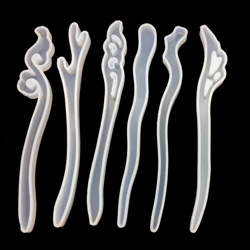 Hair Pin Resin Silicone Mould Hair Pin Mold 6 Mould Set - Etsy