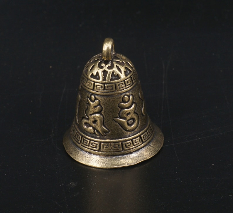 Antique Copper Bell, Mantra Carved , Bronze Bell - Etsy