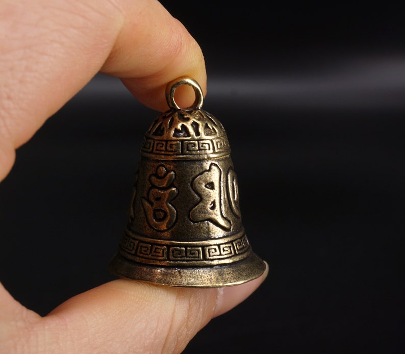Antique Copper Bell, Mantra Carved , Bronze Bell - Etsy