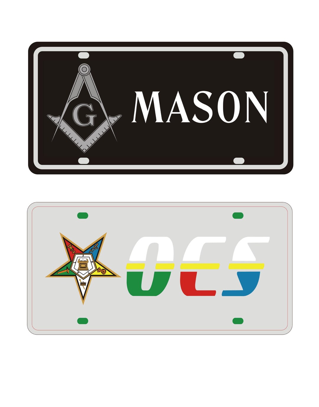 Aluminum Masonic License Plates - Master Mason Eastern Star - Etsy