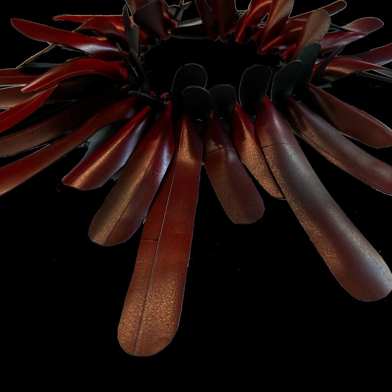 Red Frilled Necklace - Etsy