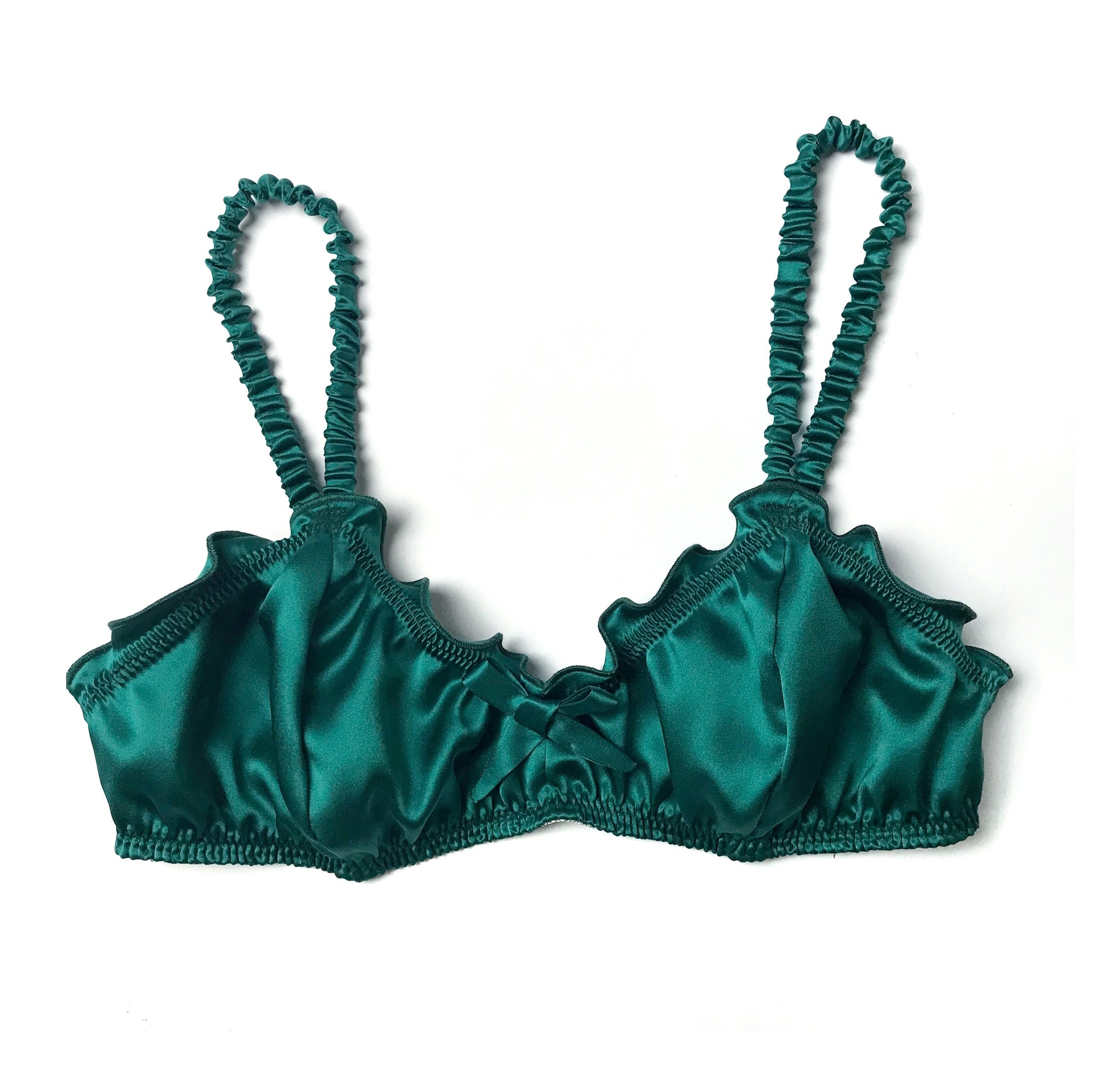 Silk Ruffle Bralette luxe lingerie 11 colours available | Etsy