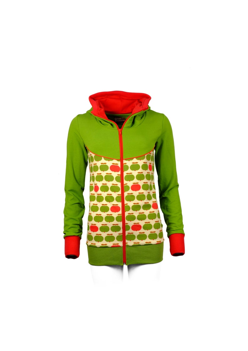 Hooded jacket APPLE GREEN | Etsy