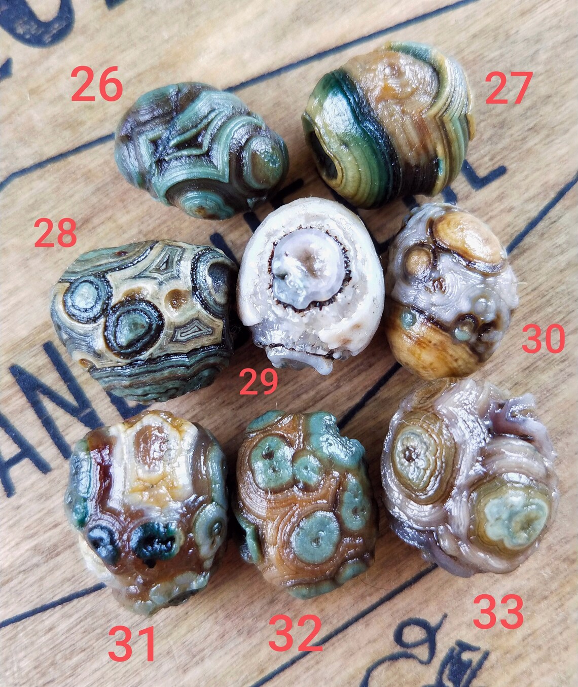 High-grade Small Gobi Eye Agate, Beads Size, From the Gobi Desert, Not ...