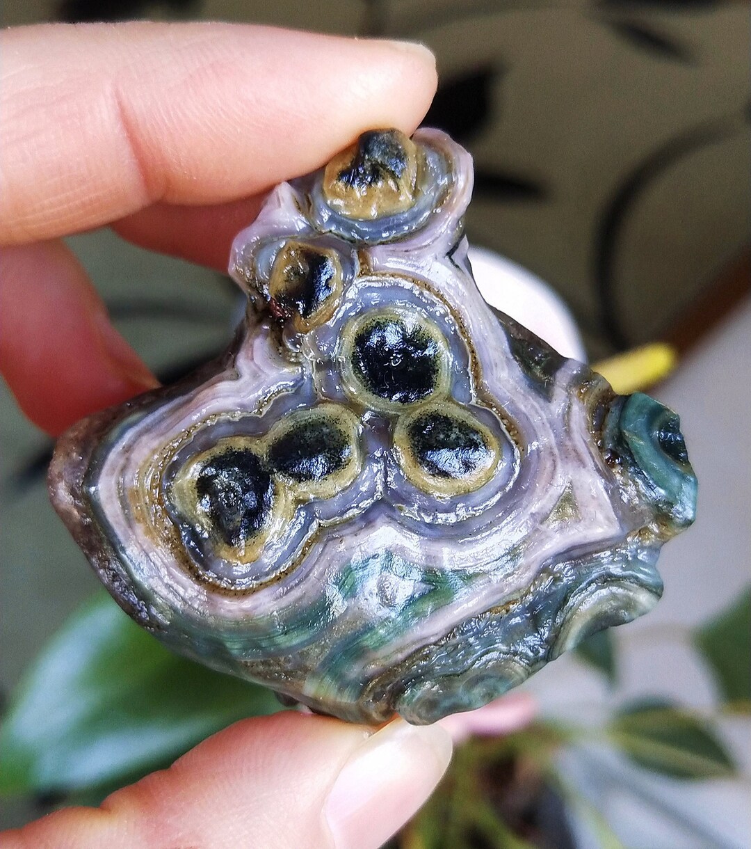Huge Top Grade Gobi Eye Agate, 48x46x36mm, Very Colorful, Specimen ...
