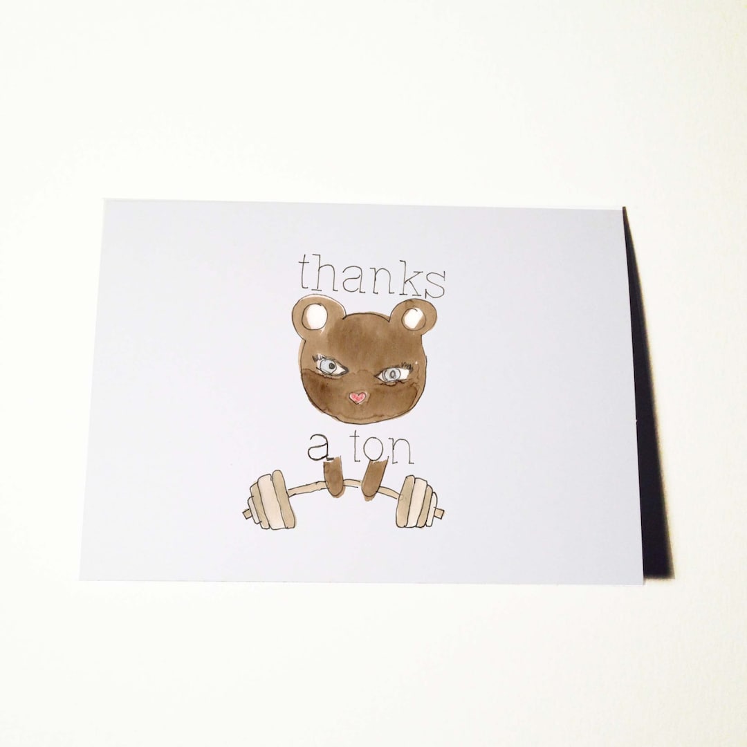 Thanks a Ton Card - Etsy