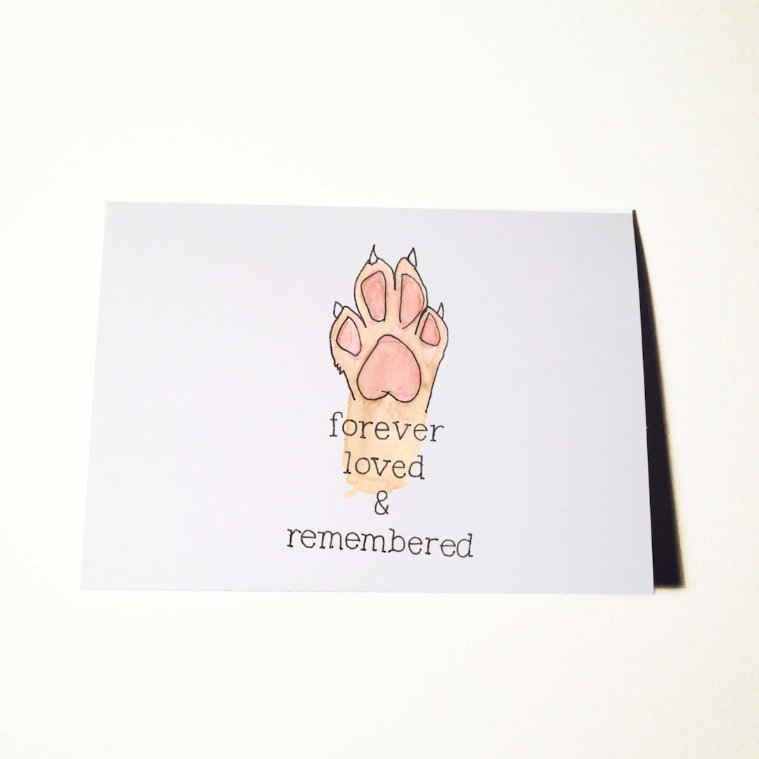 Pet Sympathy Card - Etsy