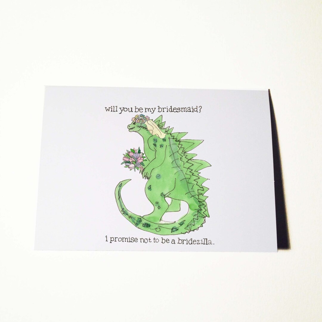 Bridezilla Bridesmaid, Maid of Honor, Matron of Honor Card - Etsy