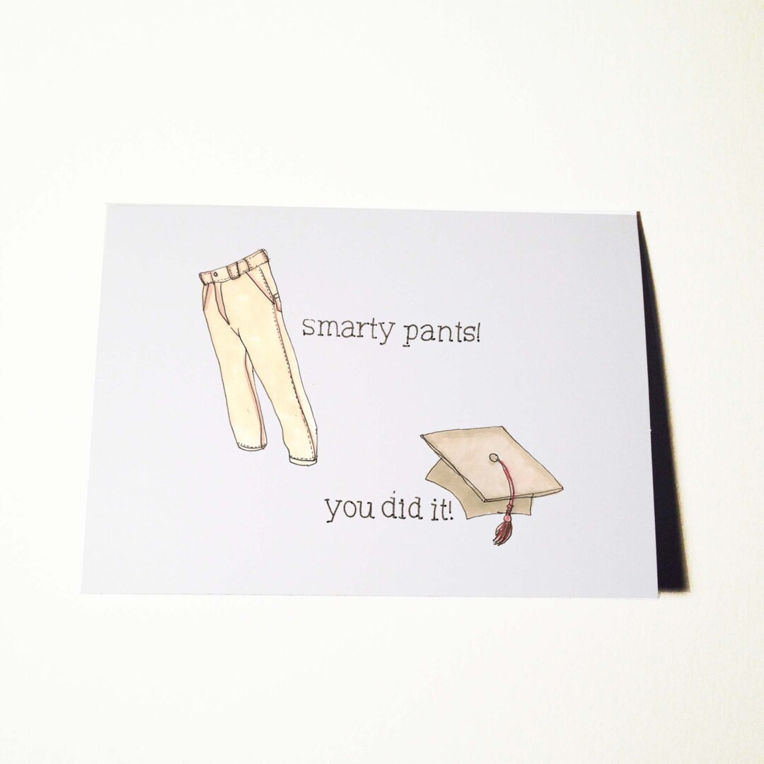 Smarty Pants Graduation Card - Etsy