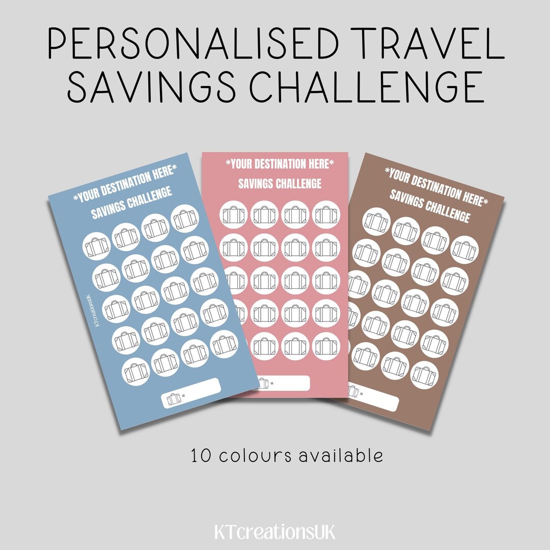 Personalised Travel Savings Challenge, Customisable Savings Challenge ...