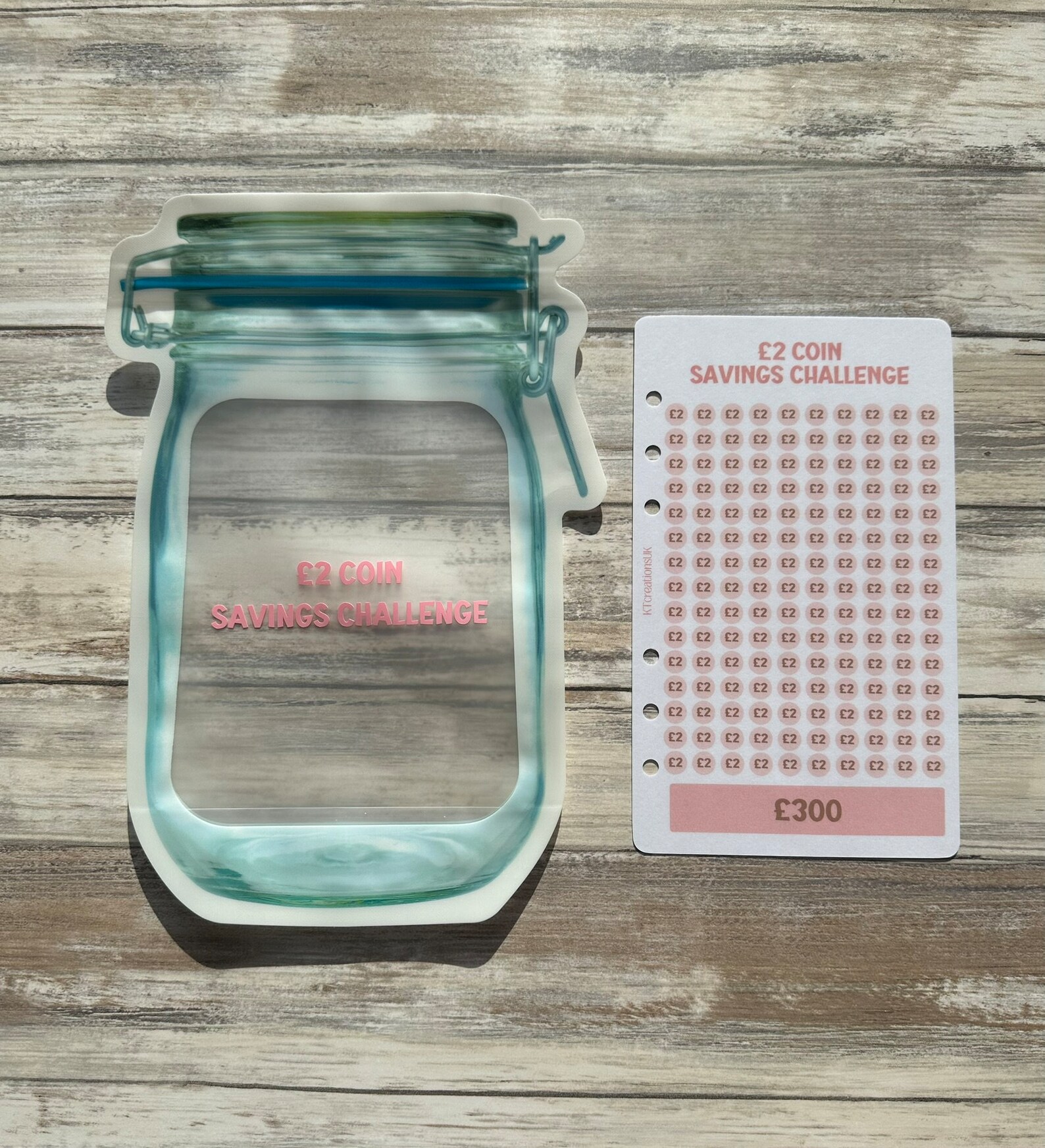 2 Pound Savings Challenge, Coin Jars, Savings Challenge, Lay Flat ...