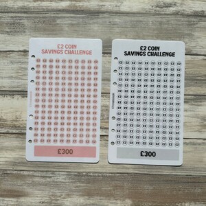 2 Pound Savings Challenge, Coin Jars, Savings Challenge, Lay Flat ...