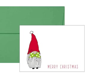 Handmade Gnome Christmas Card. - Etsy
