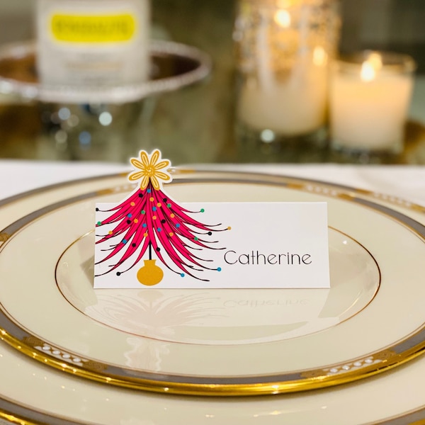 Christmas Place Cards - Etsy