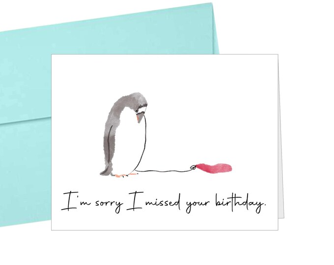 Belated Birthday Card - Etsy