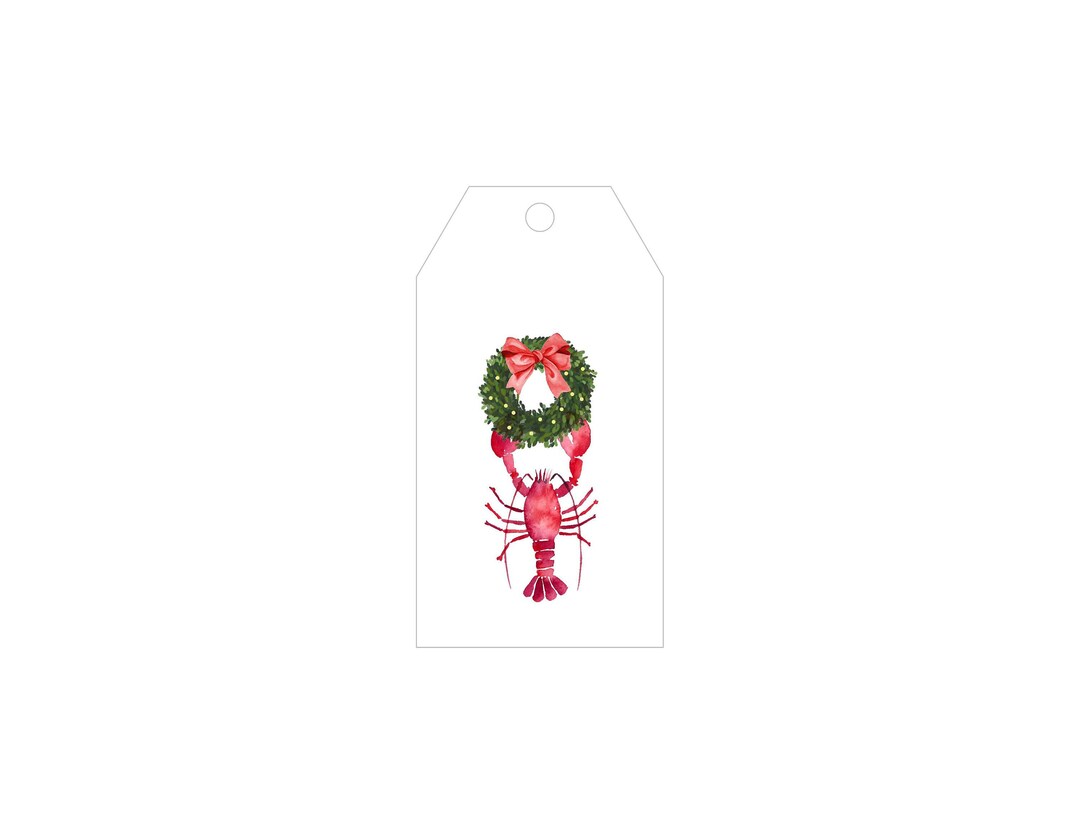Personalized Lobster Gift Tags, Christmas Gift Tags, Custom Tags ...