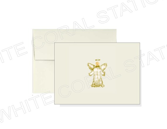 Angel Stationery Set Thank You Cards Set of 10 Blank Note | Etsy