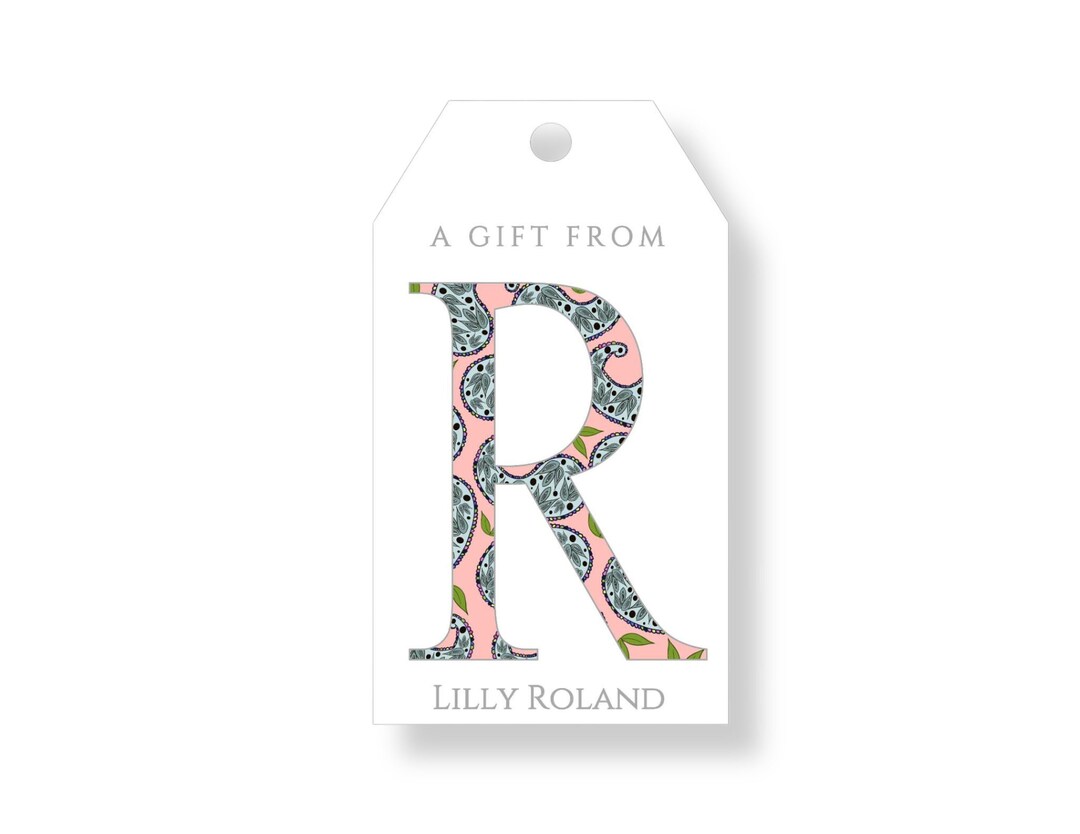 Monogrammed Gift Tags, Personalized Wedding Tags, Bridesmaid Gift ...