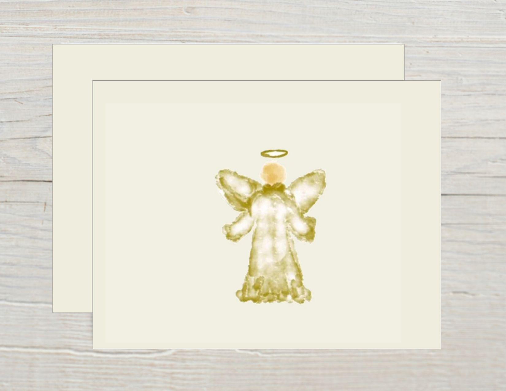 Angel Stationery Set, Thank You Cards, Set of 10 Original Art Note ...