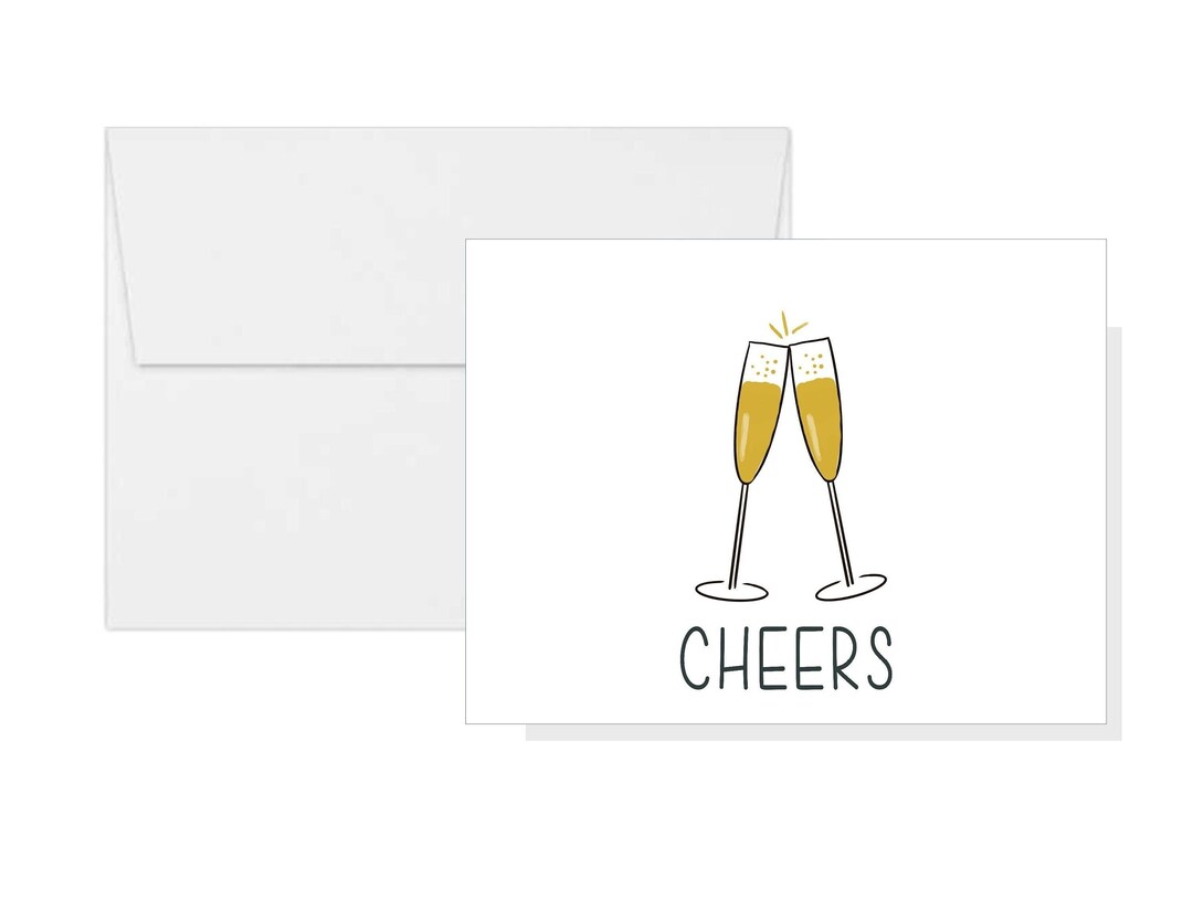 Congratulations Card, Cheers Greeting Card, Set of 10 - Etsy