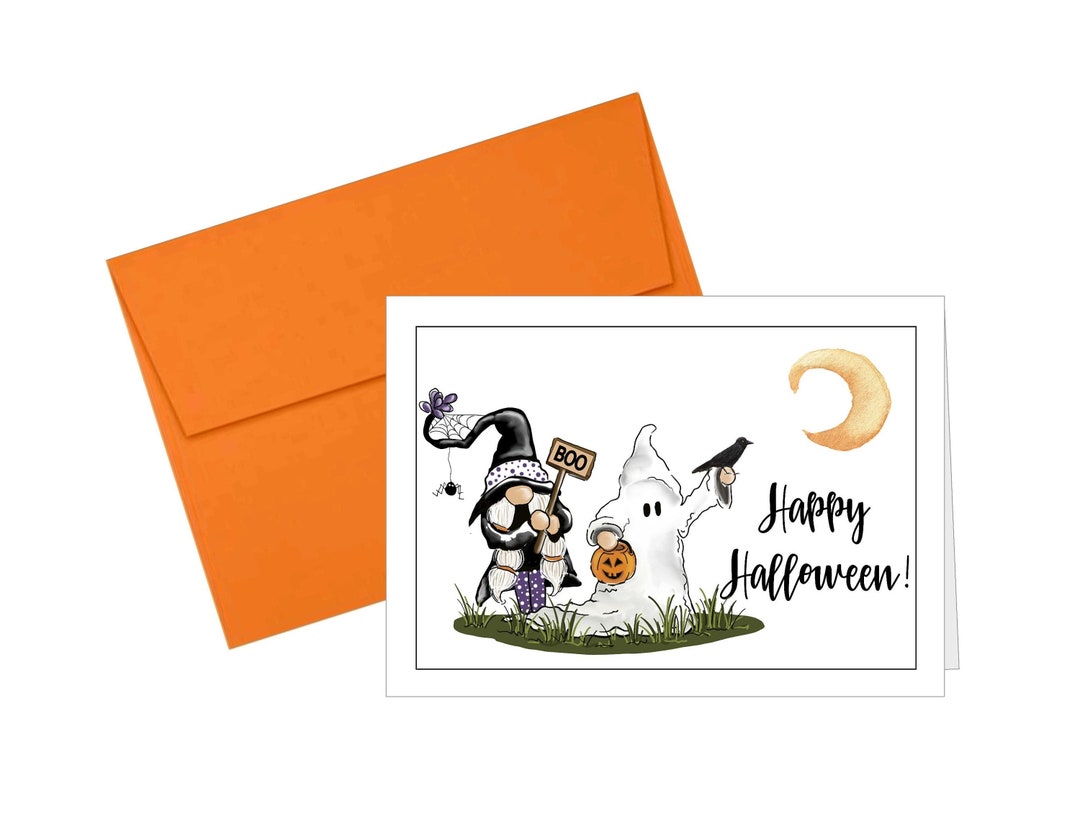 Halloween Greeting Cards Set of 10 Halloween Note Cards - Etsy