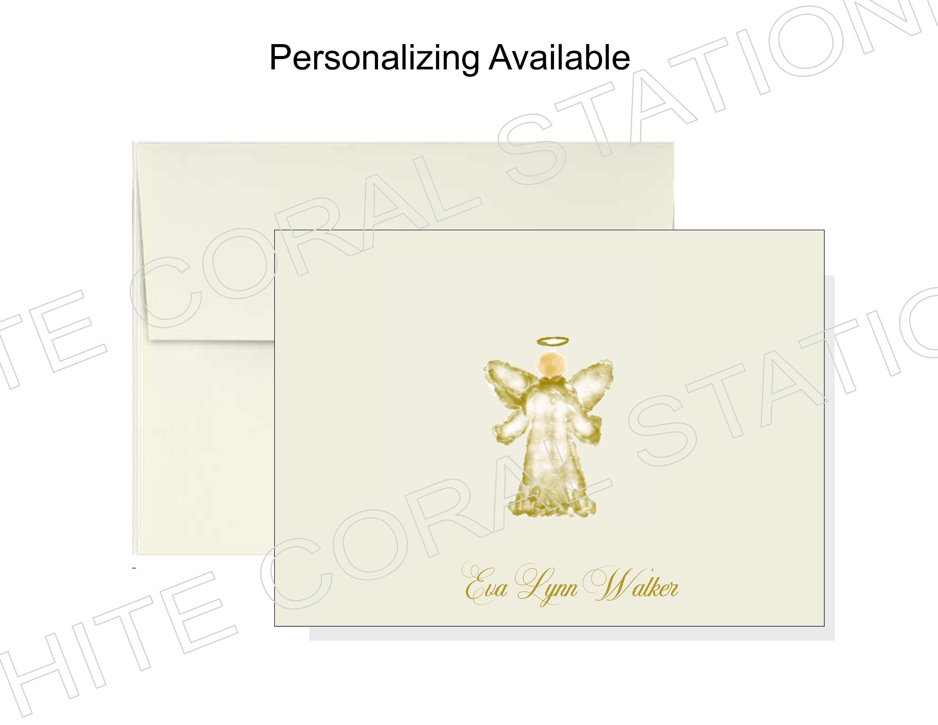 Angel Stationery Set Thank You Cards Set of 10 Blank Note | Etsy