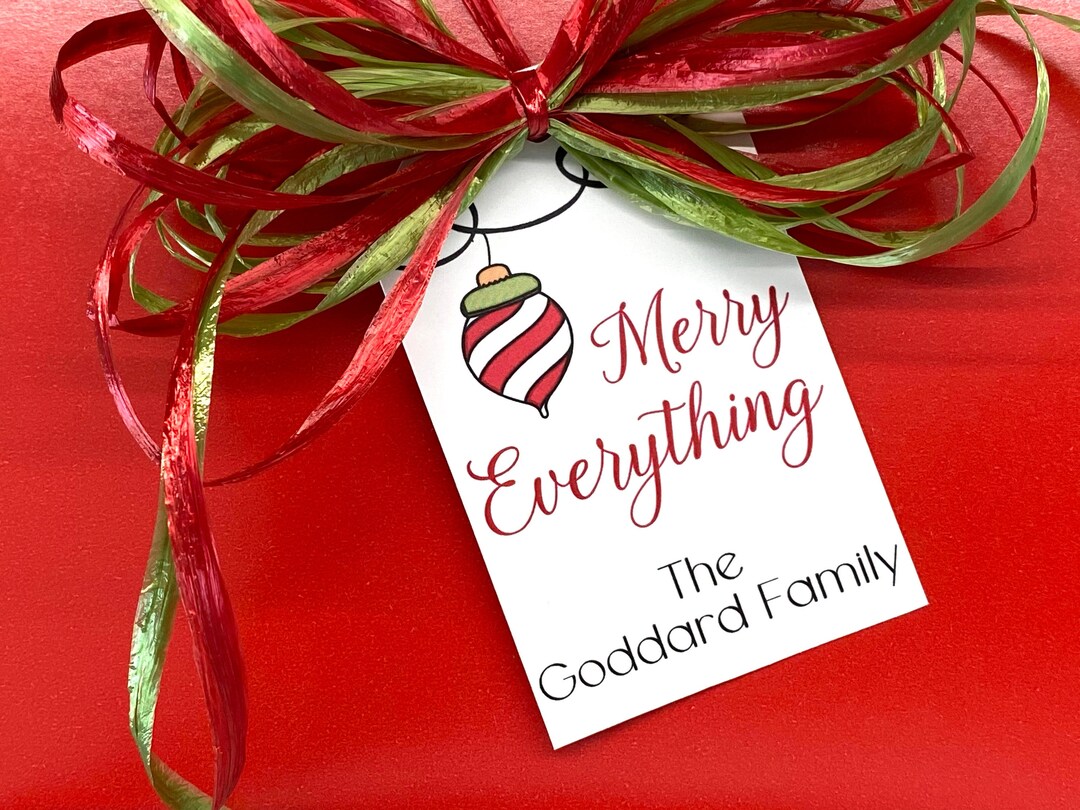 Personalized Christmas Ornament Gift Tags, Holiday Tags, Set of 10 - Etsy