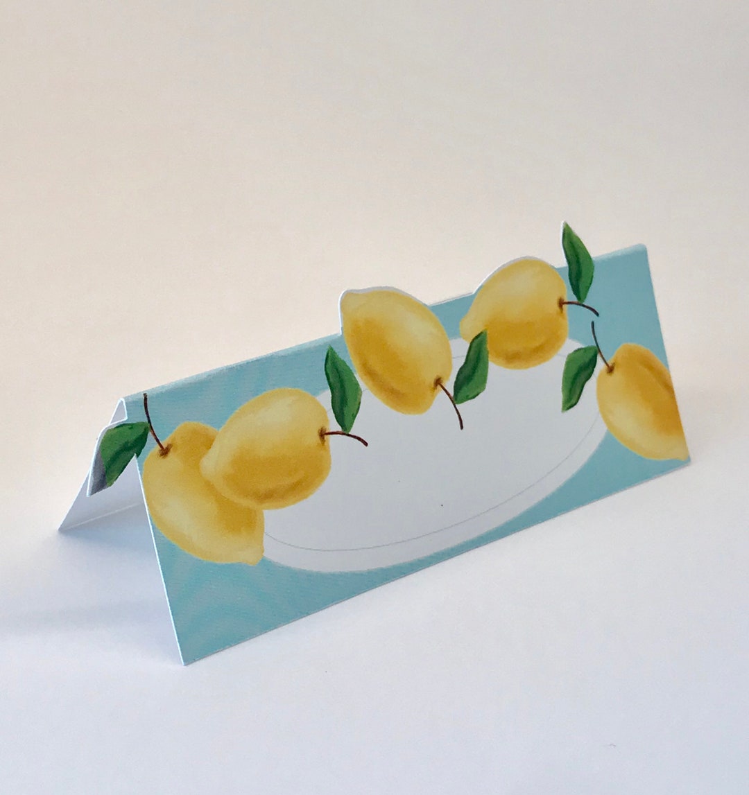 Lemon Place Cards, Escort Cards, Name Cards, Set of 8 - Etsy España