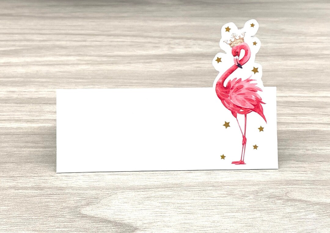 Personalized Flamingo Place Cards, Wedding Escort Cards, Set of 8 - Etsy