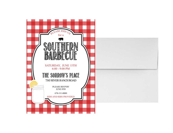 Southern Barbeque Invitations