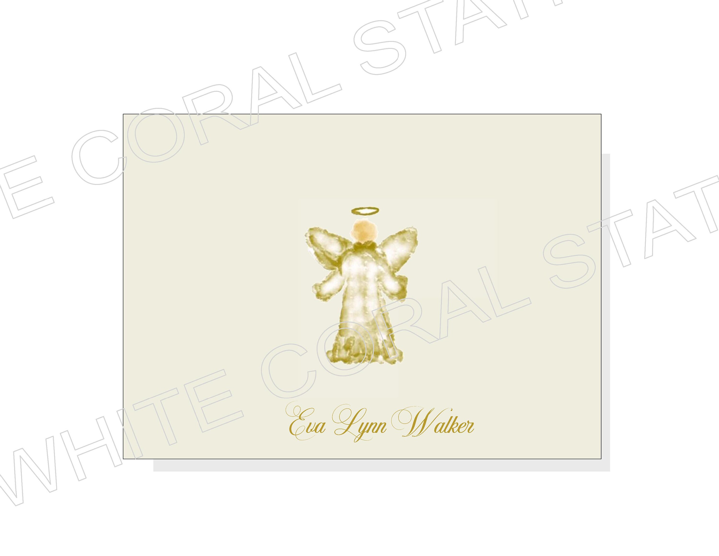 Angel Stationery Set Thank You Cards Set of 10 Blank Note | Etsy