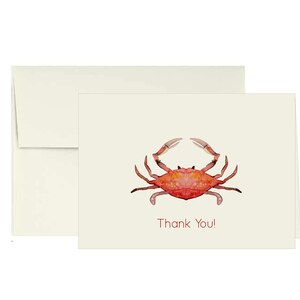 Crab Thank You Cards, Crab Note Cards - Etsy