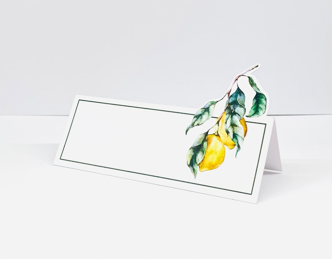 Lemon Place Cards, Personalized Escort Cards, Set of 8 - Etsy