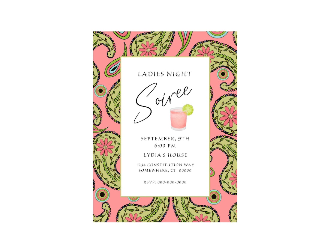 Soiree Party Invitation, Bridal Shower Invitations, Ladies Night ...