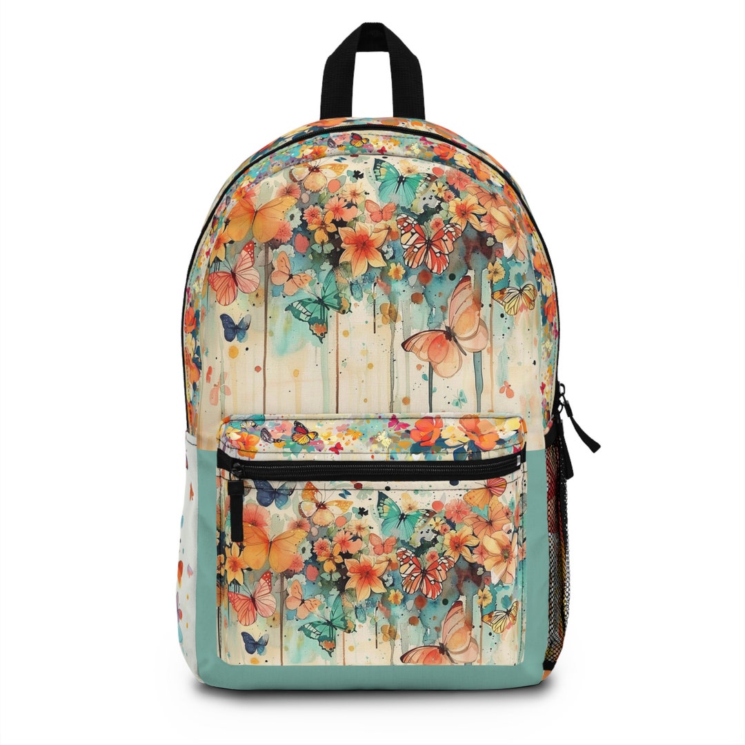 Boho Backpack, Back to School Bag, Cottagecore Backpack, Student Custom ...