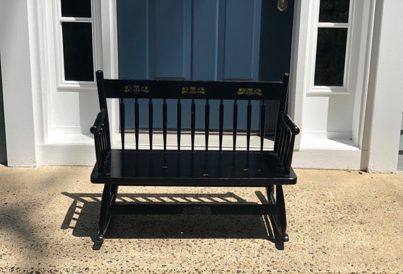 Rare Vintage Children's Hitchcock Style Mammy/nanny Bench - Etsy