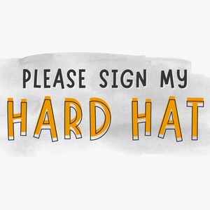 Construction Party Printable for Birthday Decorations Hard Hat Sign - Etsy