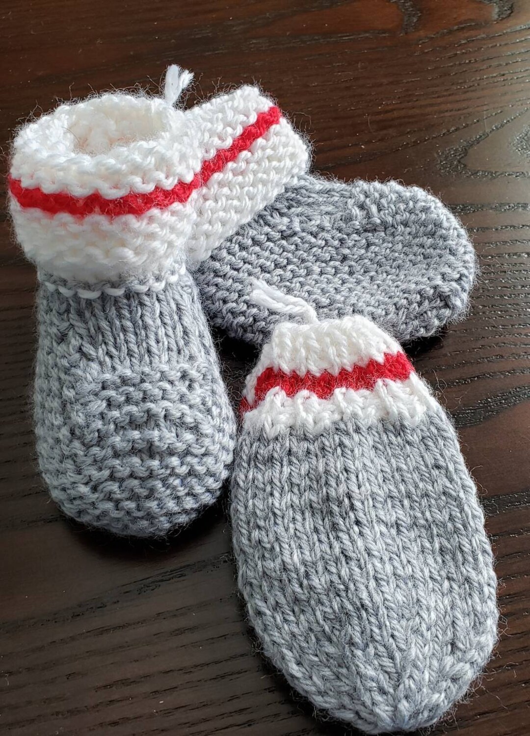 Work Sock Style Baby Booties and Mittens - Etsy