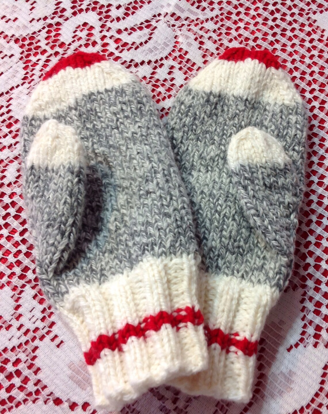 Sock Monkey Mittens - Etsy