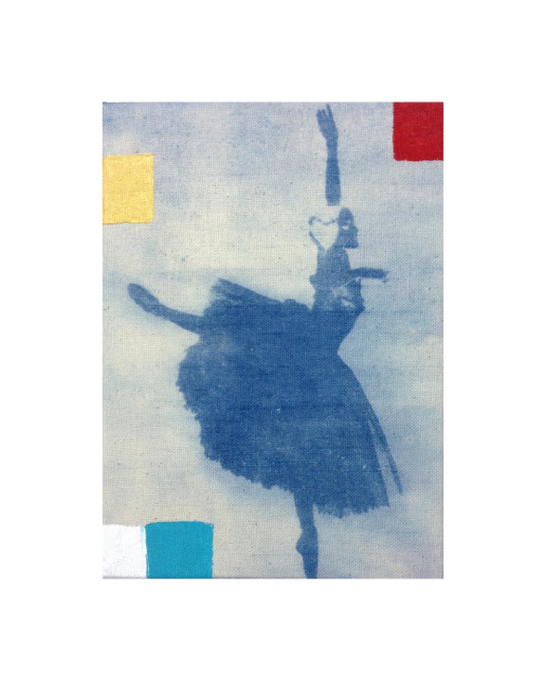 Dancer Print Ballet Art Blue Dancer Cyanotype Print Petite - Etsy
