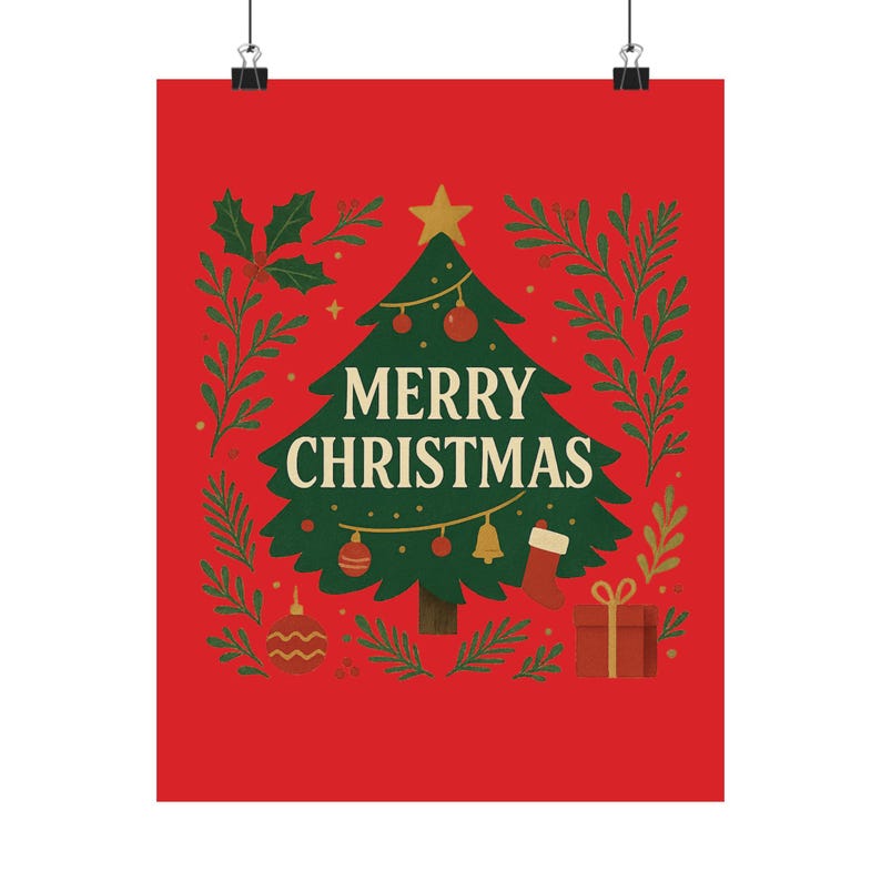 Christmas Matte Poster: Festive Holiday Wall Art - Etsy