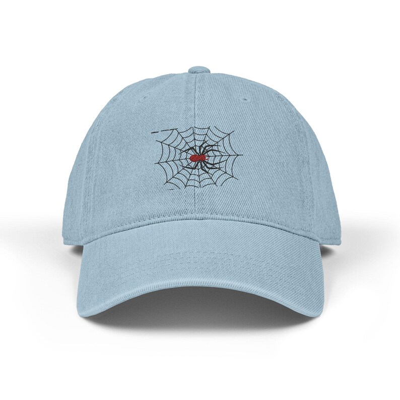 Embroidered Denim Stylish Spider Design Cap, Gift of Spider Hat for Man ...