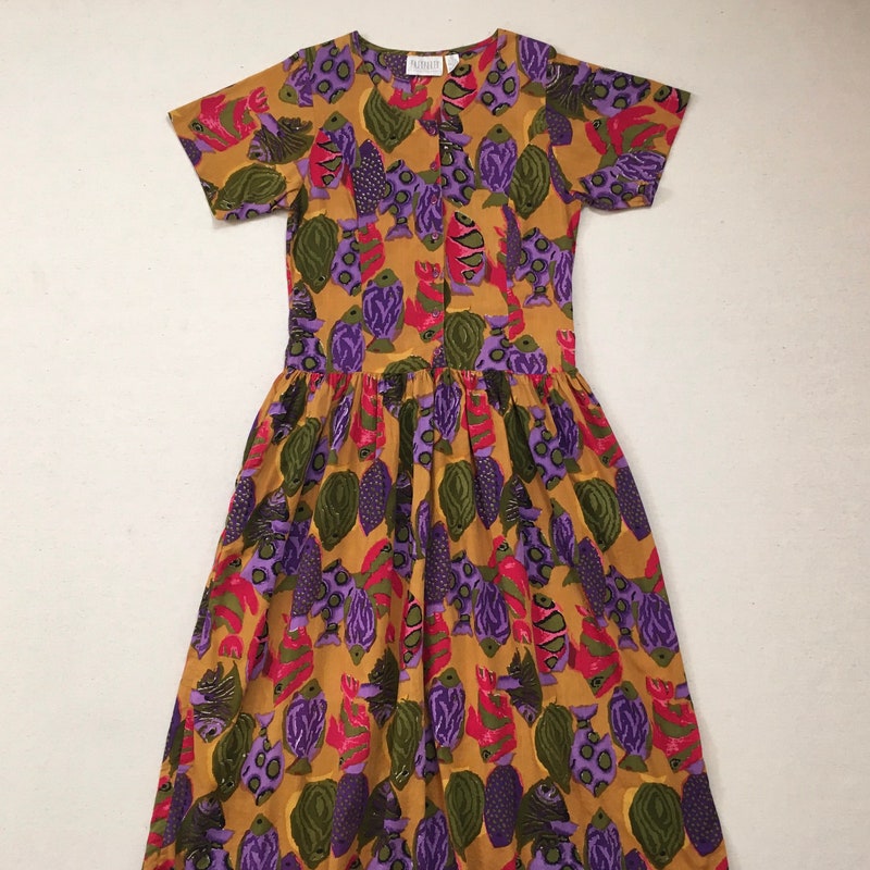 Fish Print Dress - Etsy