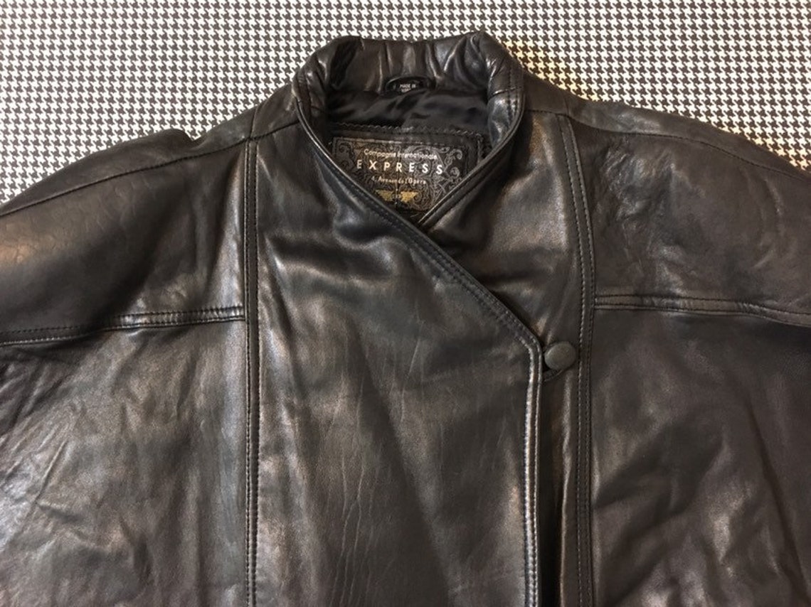 1990's Long Buttery Soft Leather Jacket in Black by | Etsy